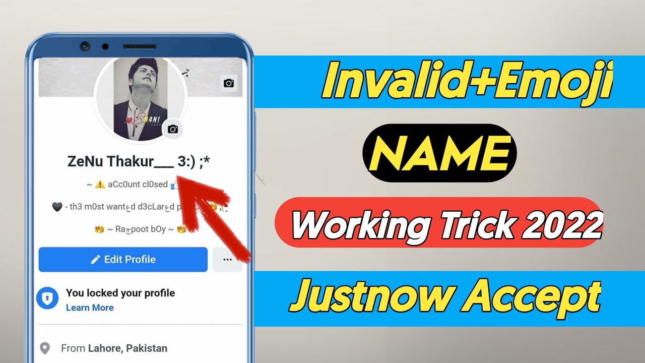 How to make invalid+emoji name facebook account |New trick,New ...