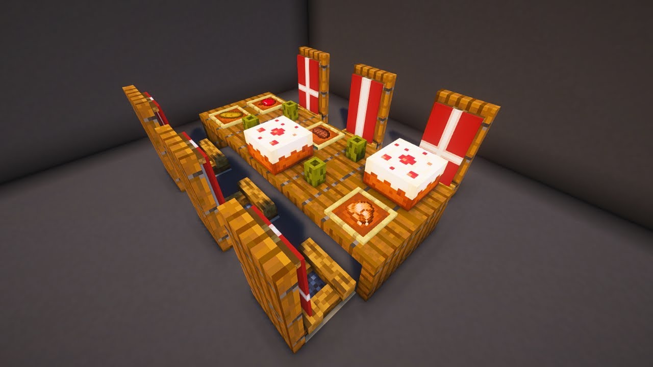 Minecraft: Decorations Ideas and Design: Medieval Feast Table Set ...