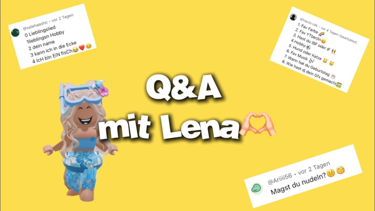 Q&A MIT LENAAA🙀‼️ ALL EURE FRAGEN AN MICH BEANTWORTEN #roblox #rblx # ...