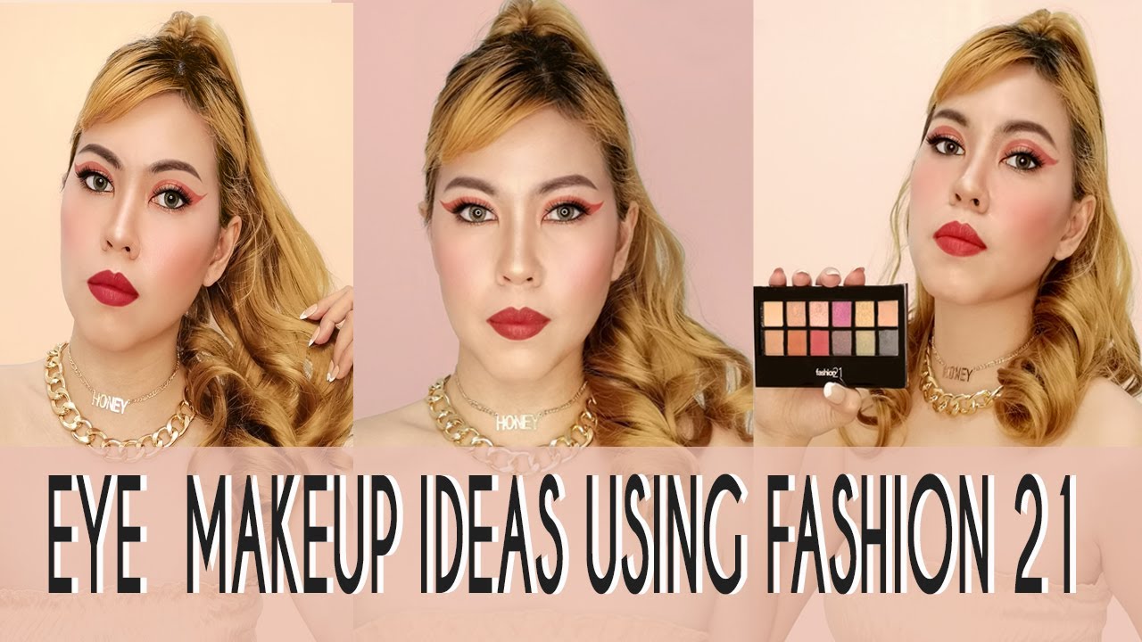 EYESHADOW TUTORIAL I USING FASHION 21 COSMETICS EYESHADOW TRAVEL SET ...