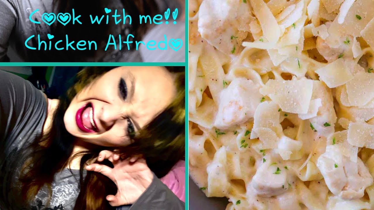 Cooking chicken Alfredo, Teaching my Scene baddies how to cook! - YouTube