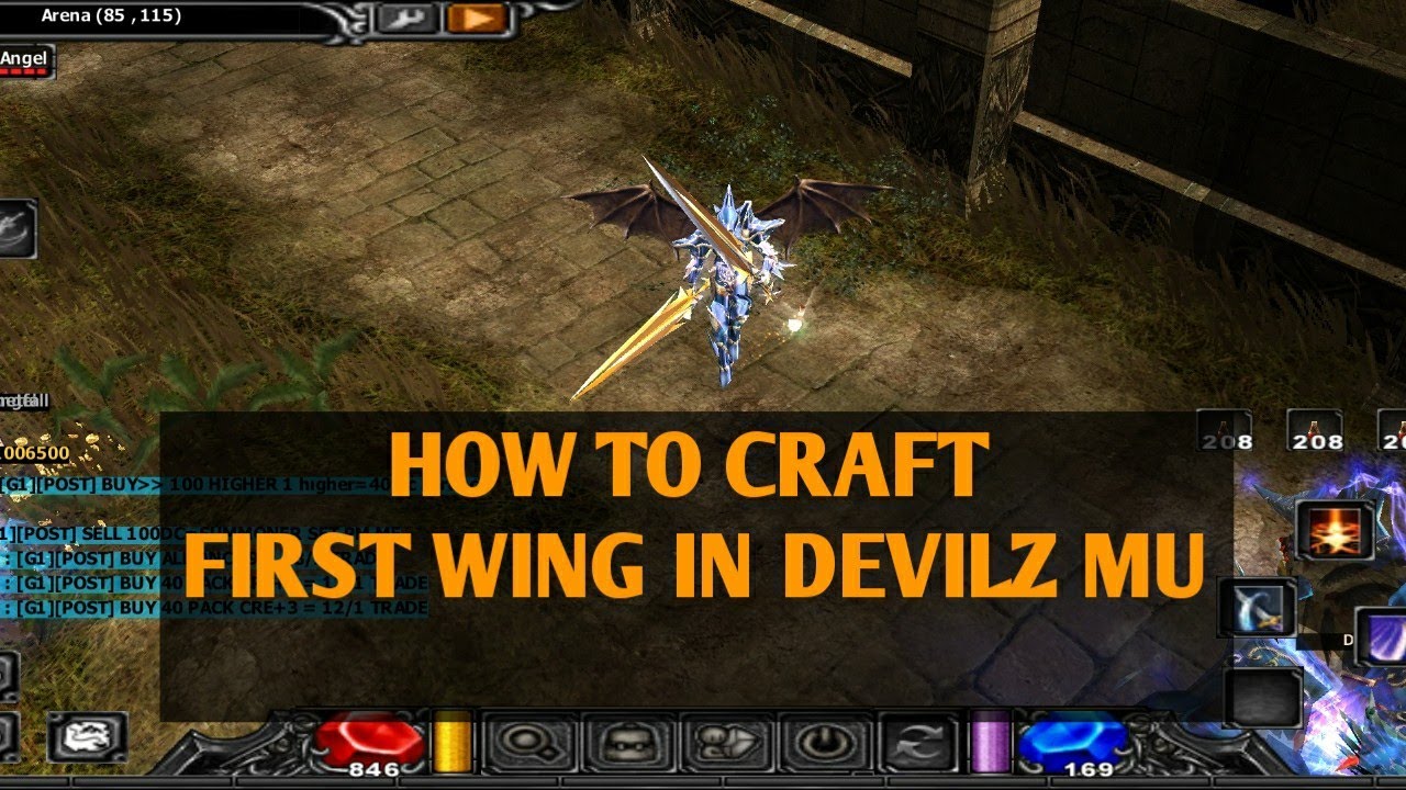 How to craft first wing in devilz MU - YouTube
