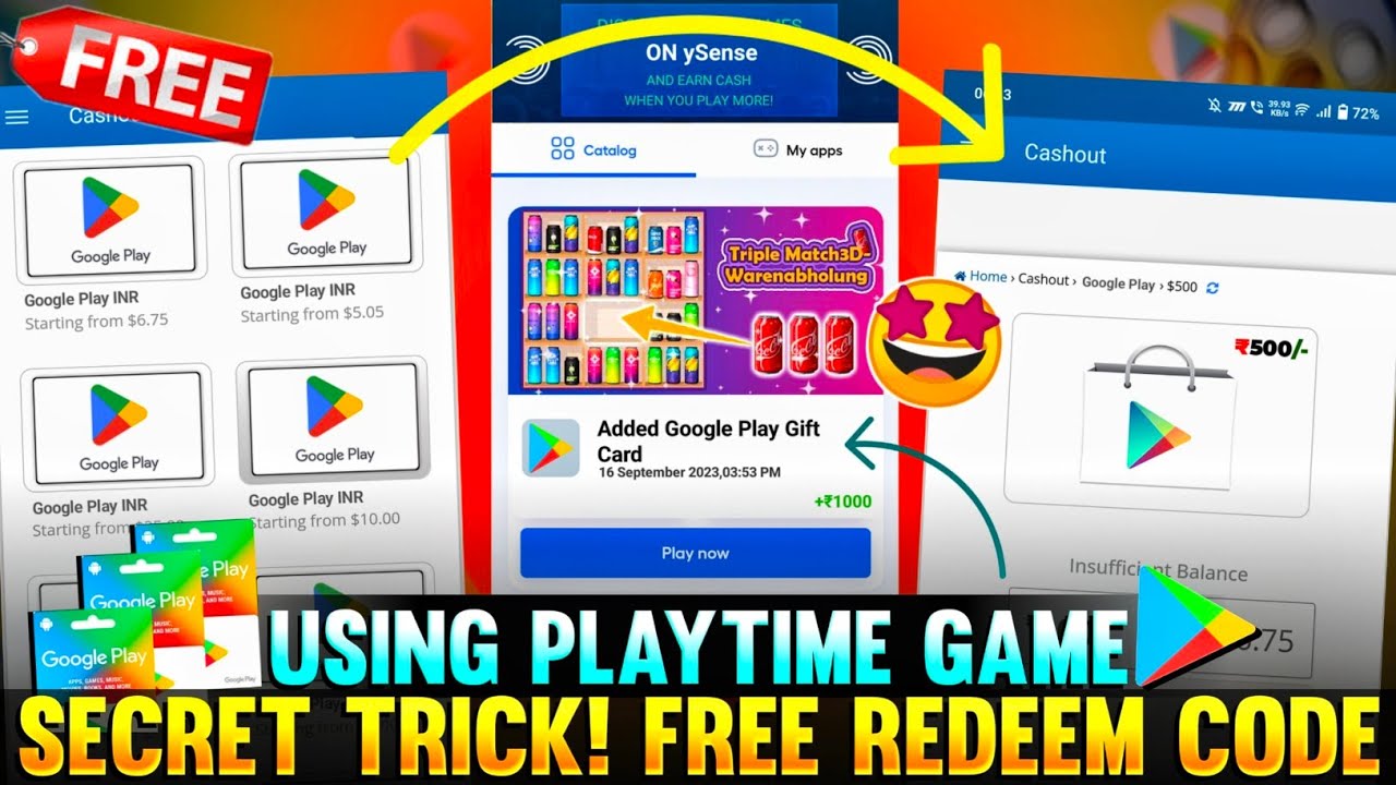 PlayTime Game | Google Play Redeem Code Earning App | Free Redeem Code ...