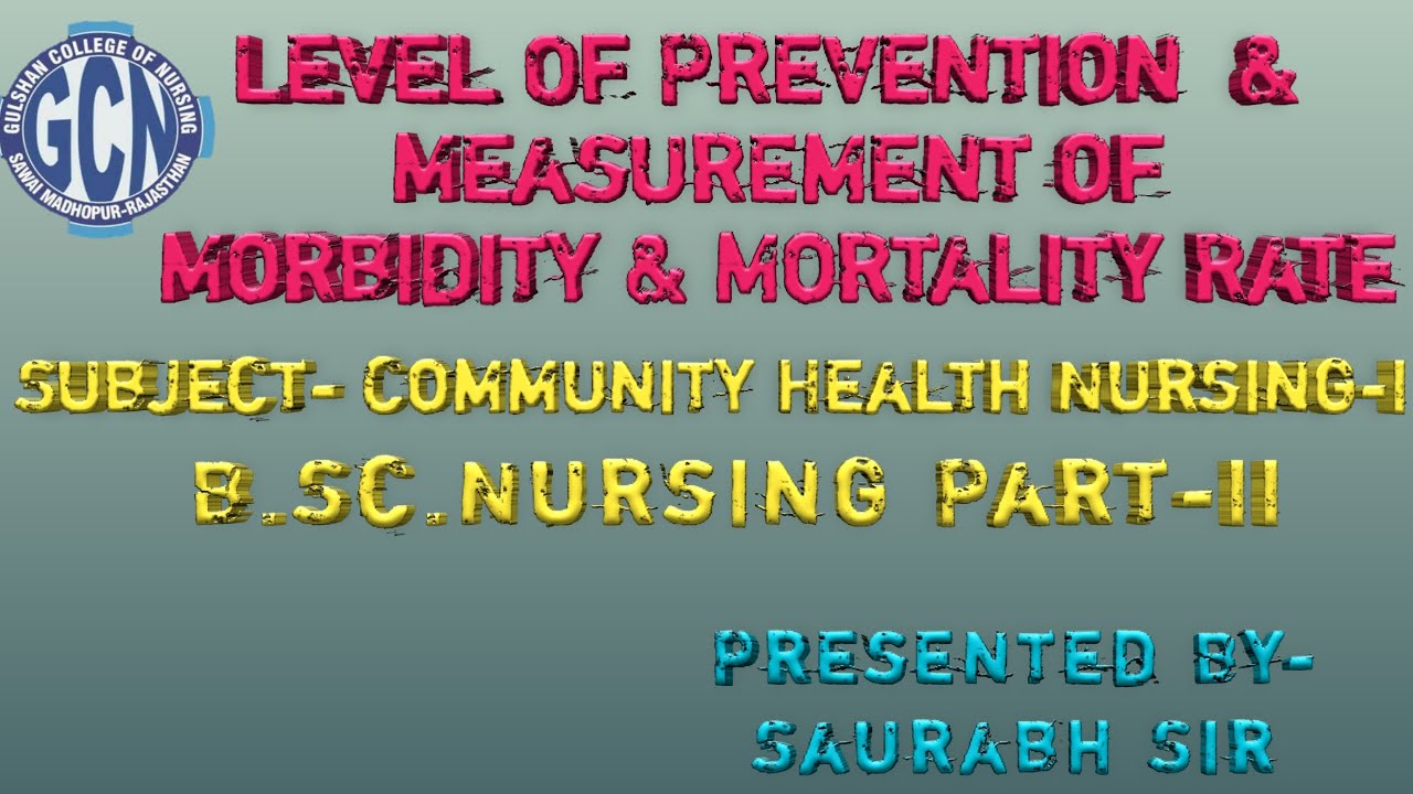 Level Of Prevention & Measurement of Morbidity & Mortality Rate - YouTube
