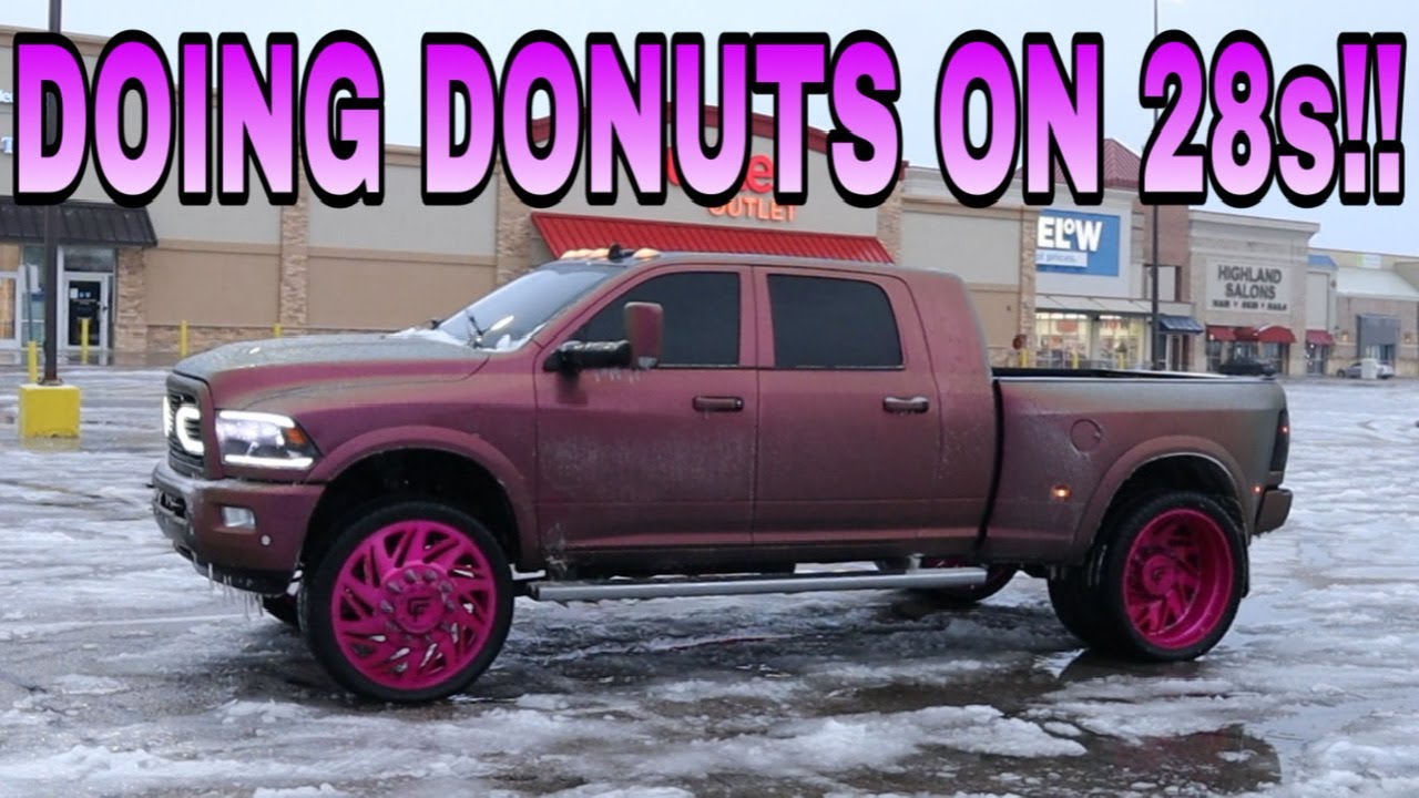 THIS WAS DEFINITLY NOT THE RIGHT THING TO DO IN THE SNOW IN A DUALLY ON ...