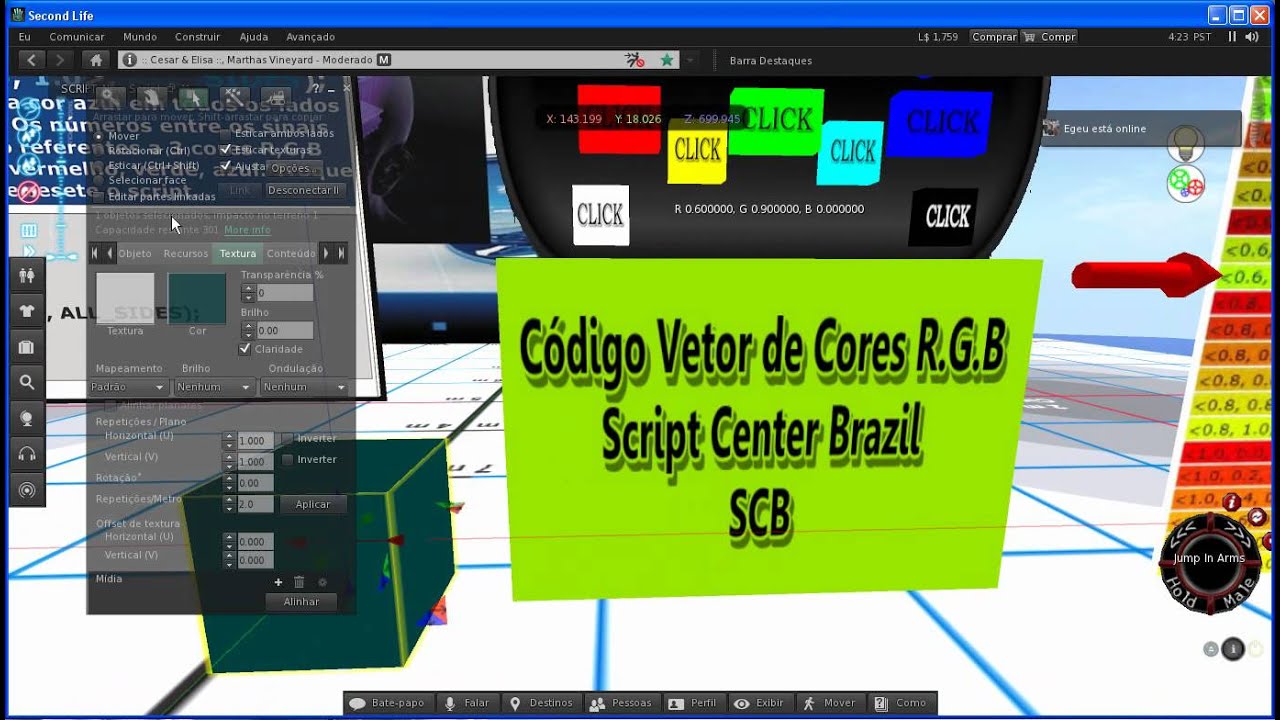 Aula 27 - SL Script - Introdução A Linguagem LSL - Módulo Básico - YouTube
