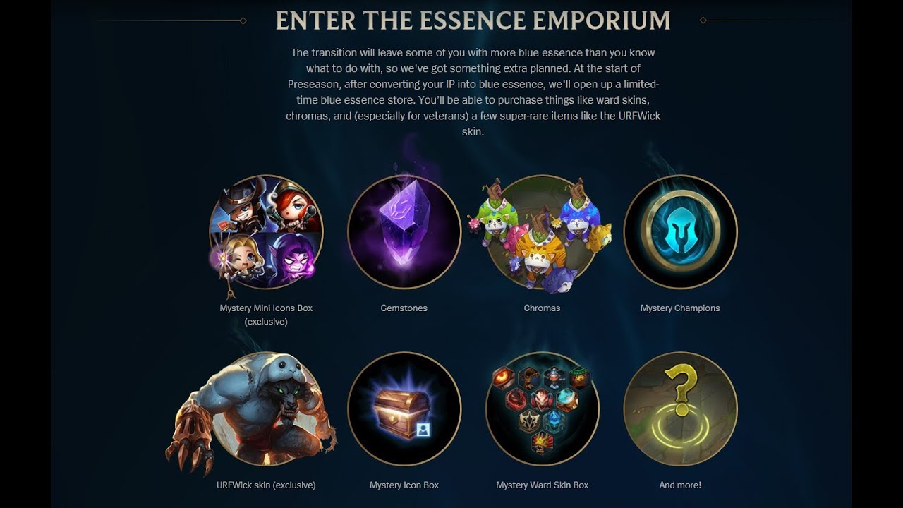 How to quickly calculate your new Blue Essence Balance for Preseason 8 ...