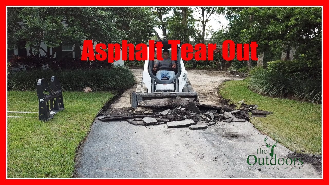 Asphalt Tear Out With Bobcat T595 | Construction - YouTube