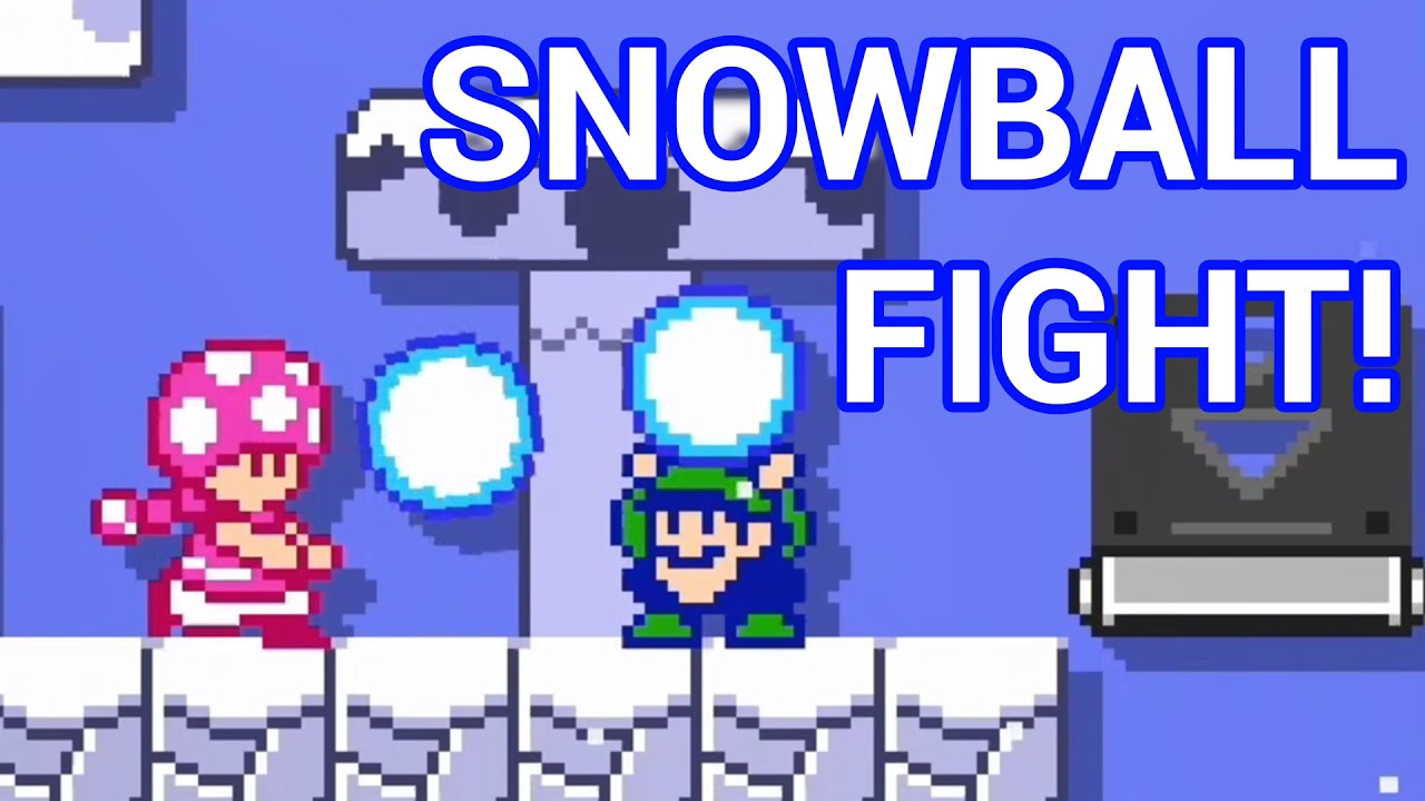 The COOLEST SNOWBALL FIGHT — Mario Maker 2 Multiplayer Versus w ...