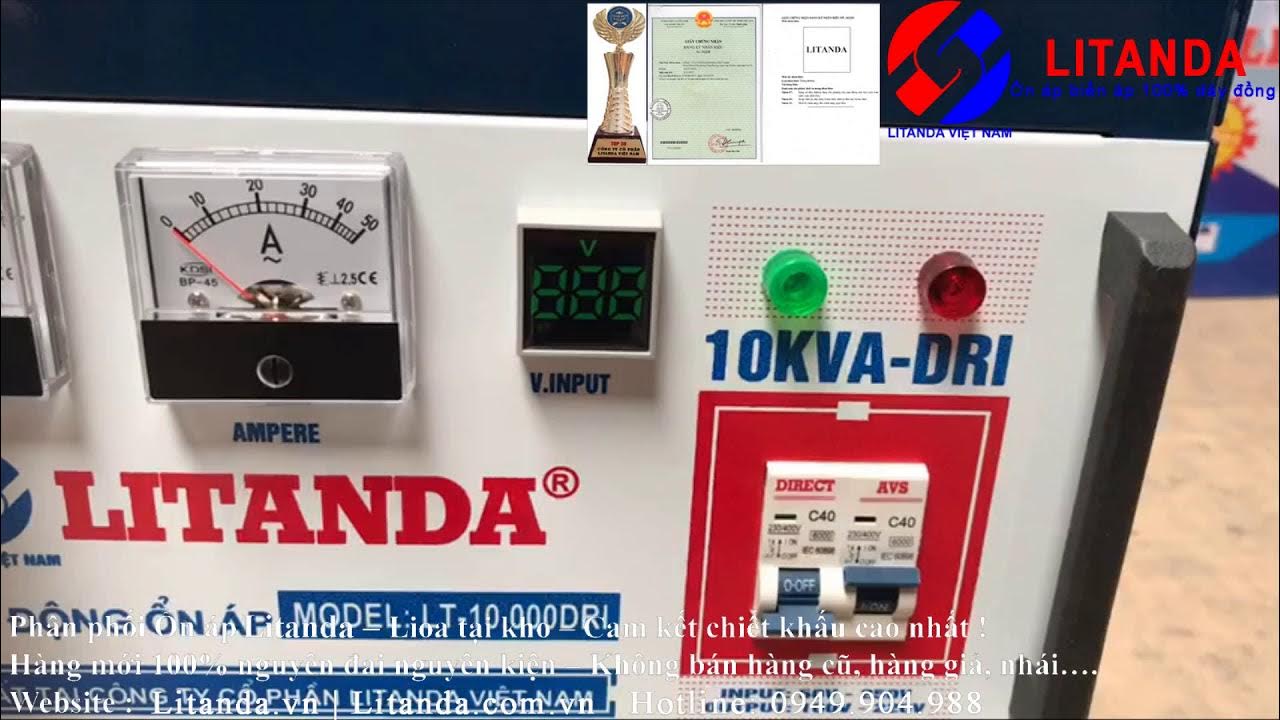 Ổn Áp Lioa Litanda 10KVA-DRI 1 Pha 10KW Dải 50V-250V Đời Mới 2021 Tích Hợp 8 Chức Năng Cho Gia ...