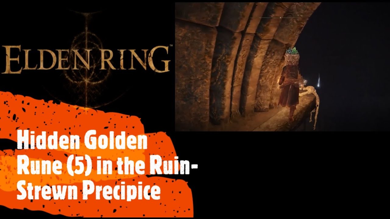 Elden Ring [Hidden Golden Rune (5) in the Ruin-Strewn Precipice] - YouTube