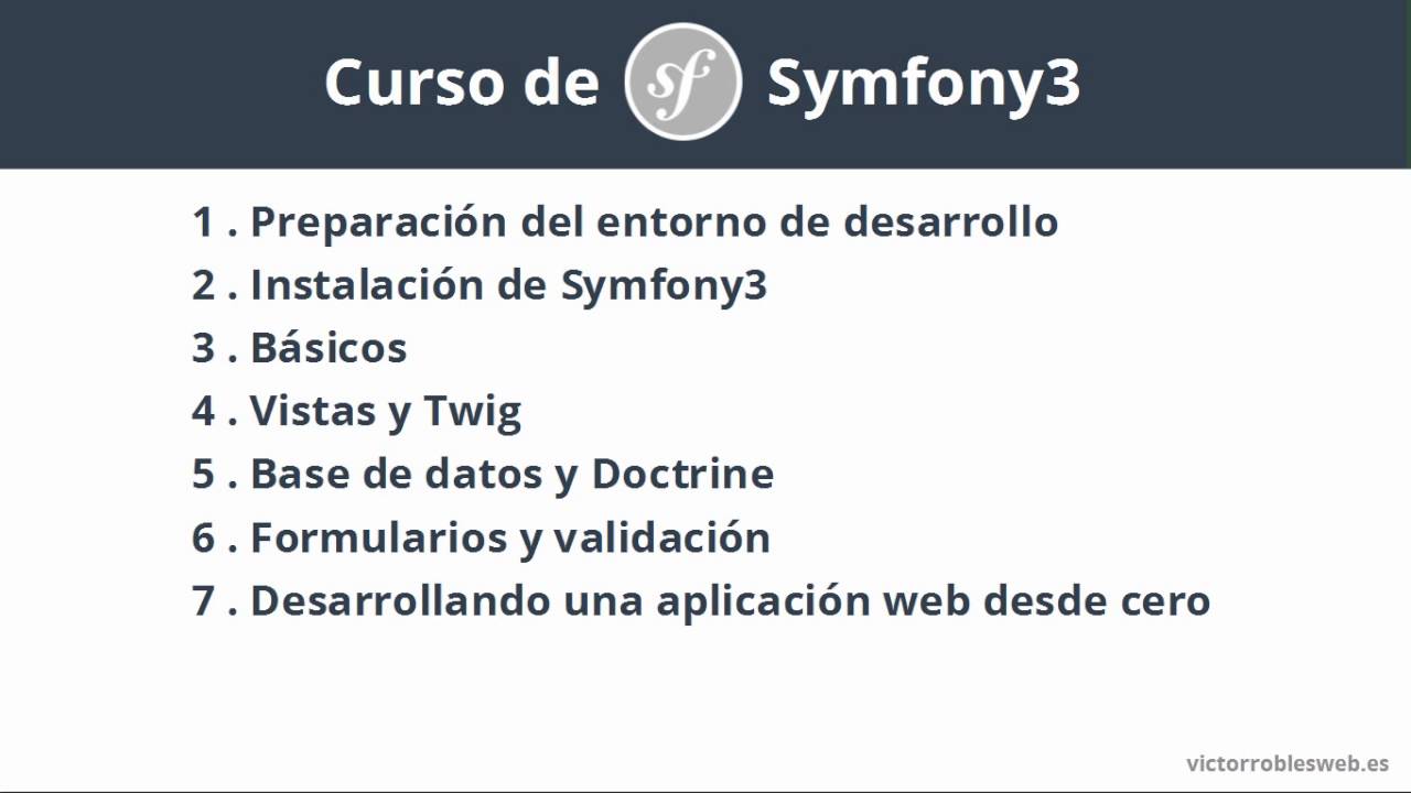 Introducción Al Curso De Symfony 3 En Español Youtube