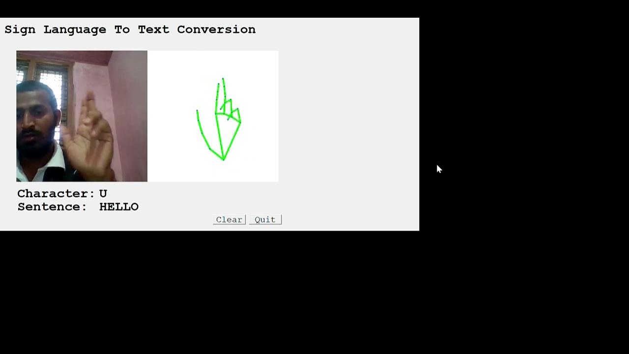 hand sign language detection - YouTube