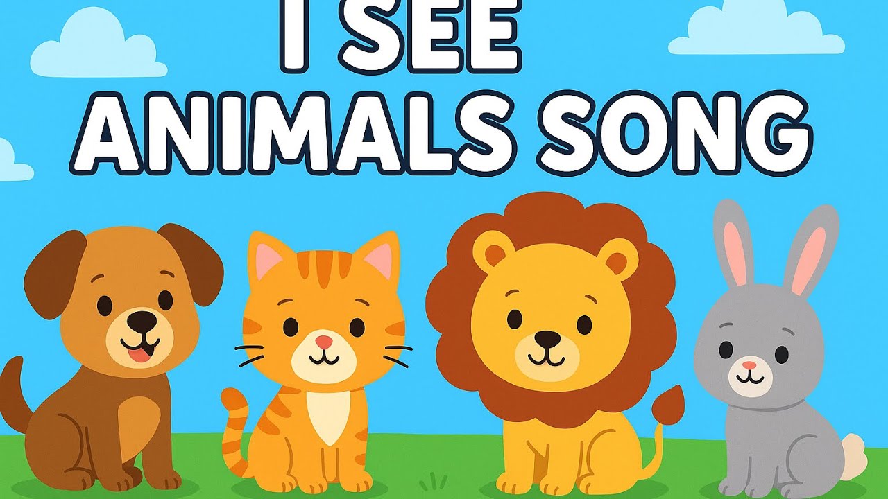 👀 I See Animals Song | Fun Kids & Toddler Song Compilation 🐶🐱🦁🐰 - YouTube