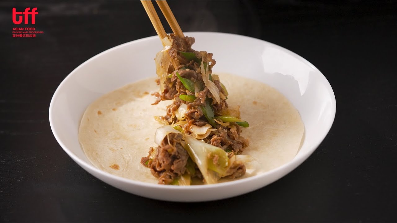 Fast & Flavorful Scallion Lamb Stir-Fry Wrap - YouTube