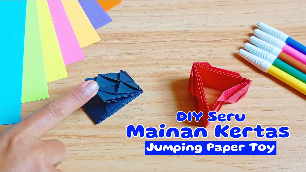 Origami Jumping Toy | Membuat Mainan Kertas Melompat dalam 5 Menit ...