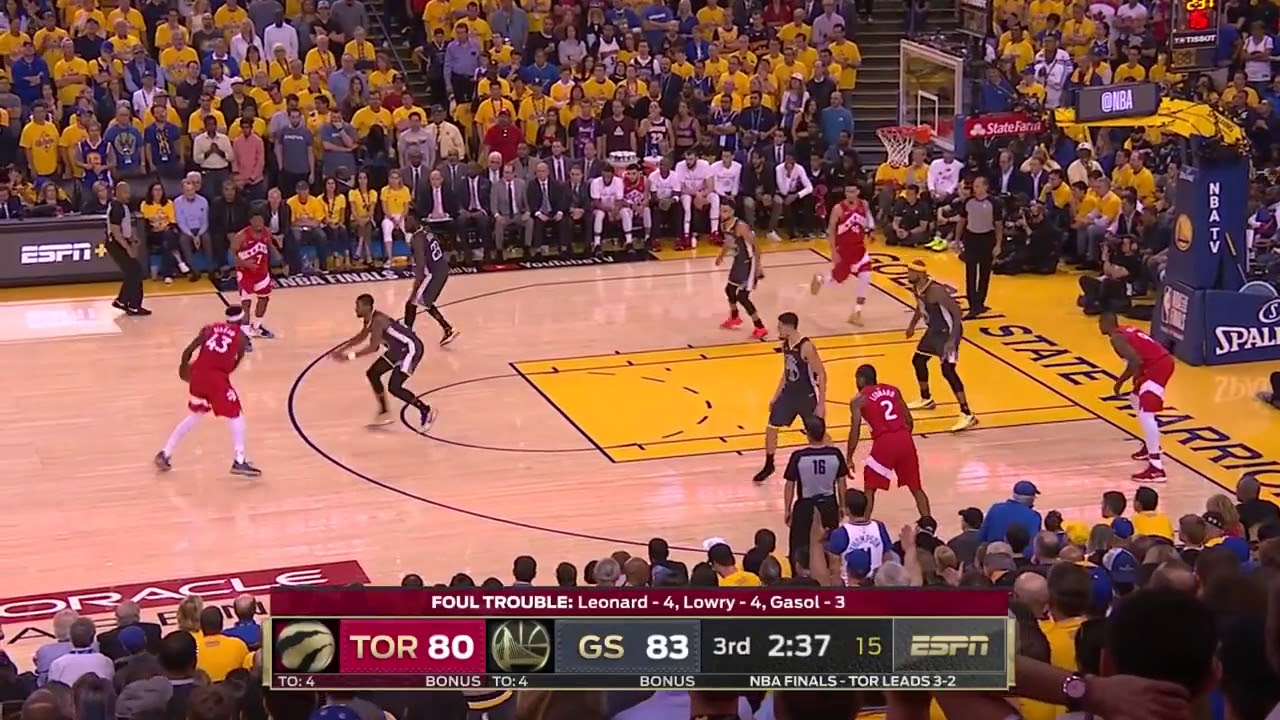 KLAY THOMPSON LEG INJURY GAME 6 NBA FINALS 2019 - YouTube
