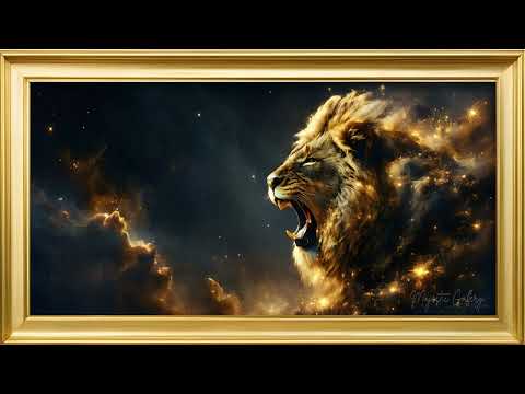 GOLDEN LION SCREENSAVER |  FRAME TV ART WALLPAPER