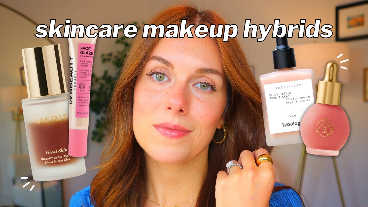 GRWM USING ONLY SKINCARE MAKEUP HYBRID PRODUCTS // featuring Typology ...