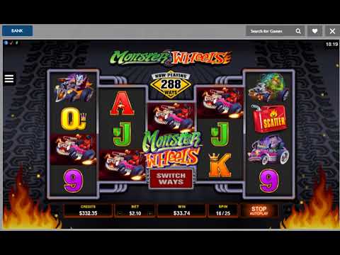 MONSTER WHEELS 288 WAYS Online Slot Machine Live Play Free Spins Nice ...