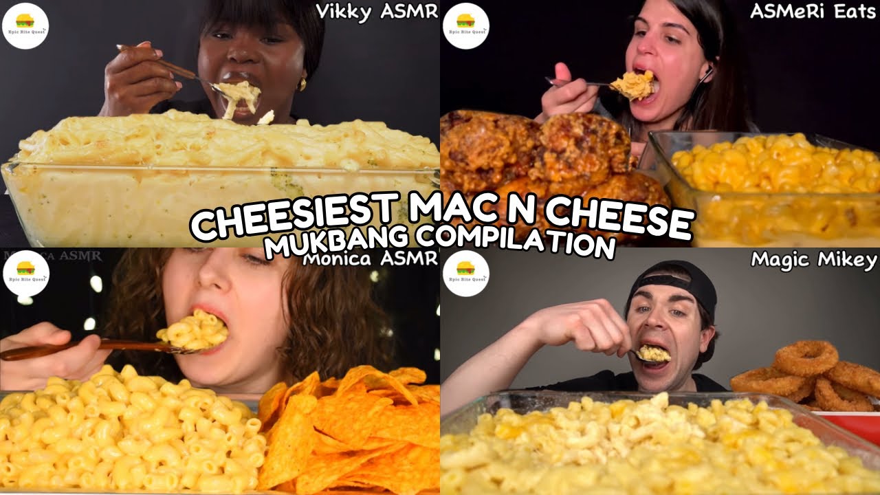 ASMR | CHEEIEST MAC N CHEESE MUKBANG COMPILATION | SUPER CHEESY ...