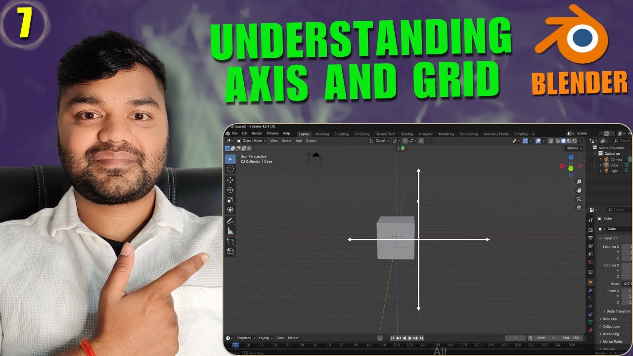 Blender Axis and Grid Explained: Learn the Basics of 3D Orientation 🔥 ...