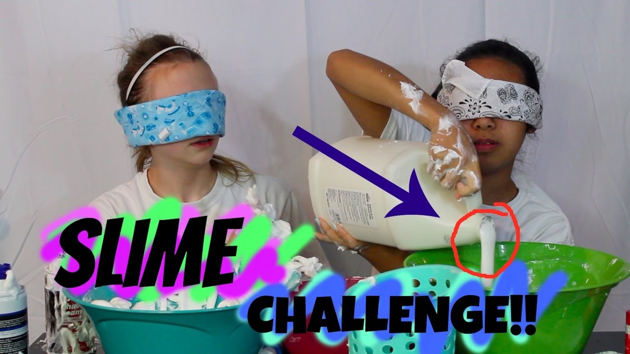 BLINDFOLD SLIME CHALLENGE !! - YouTube