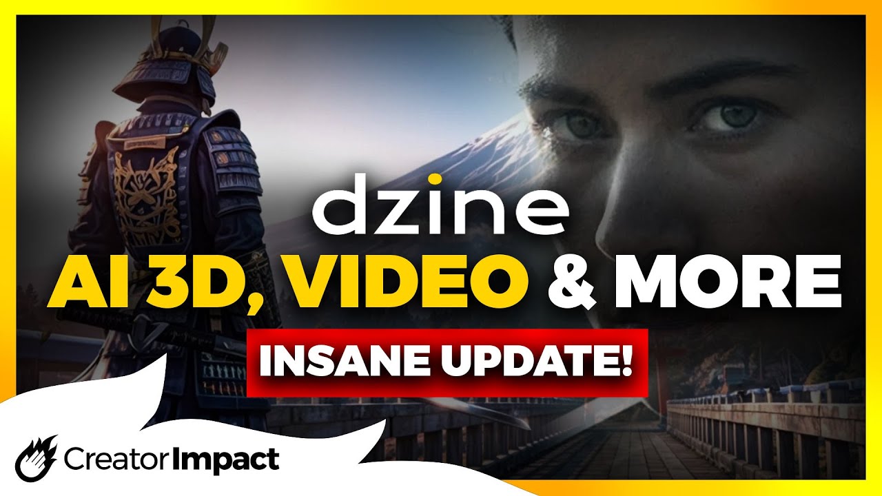 Dzine AI's MASSIVE UPDATE! NEW AI to 3D, Ai Video Generator & More ...