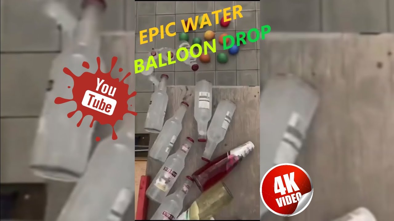 Epic Water Balloon Drop Bottle Rolling Down | ASMR Compilation 4K Video ...
