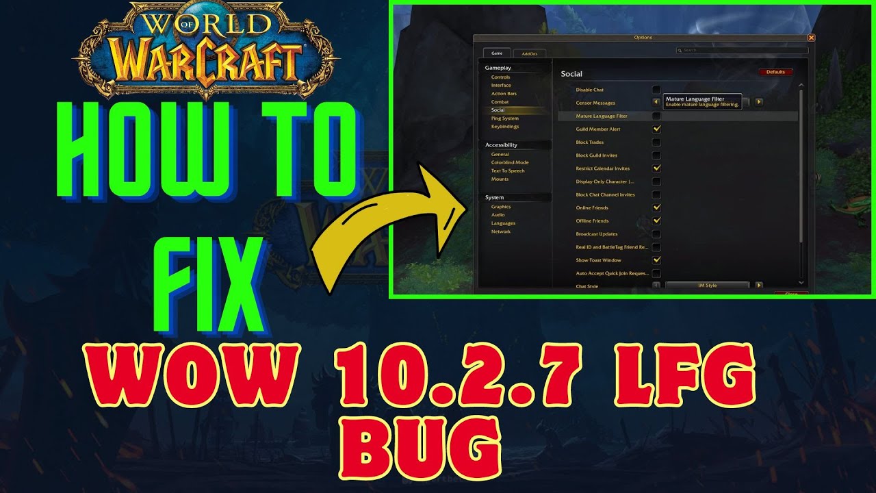 How To Fix World of Warcraft Patch 10.2.7 LFG bug | How To Use Premade ...