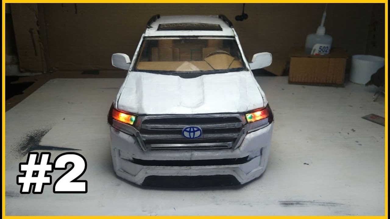 How to make Toyota Land cruiser 200 series (part2/3) Cardboard DIY ...