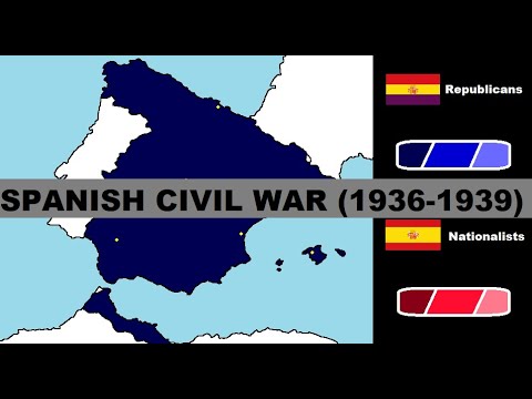 Spanish Civil War (1936–1939) Map - YouTube