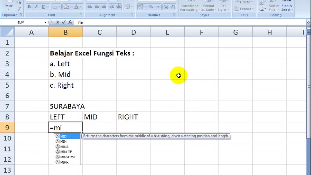 Rumus Fungsi Excel Fungsi Left Mid Right Di Excel - Riset Rumus Fungsi Excel Fungsi Left Mid Right Di Excel - Riset