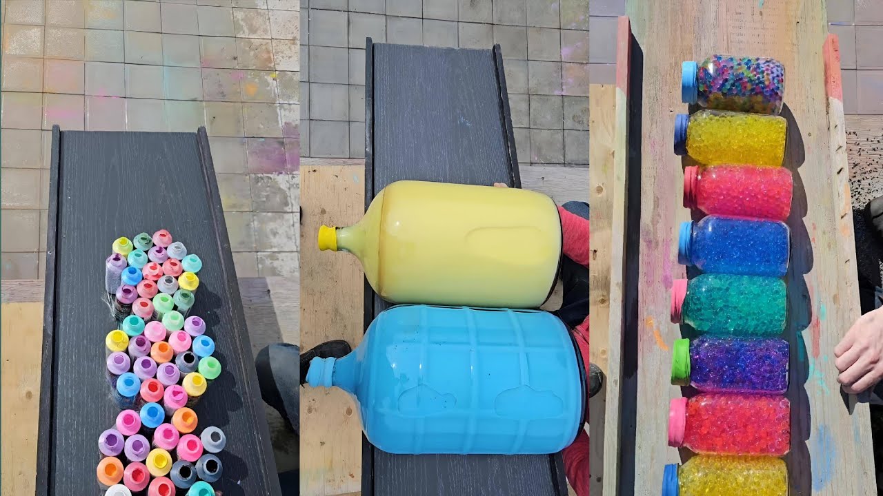 Breaking glass bottle - 26 | Throwing bottle down stairs | Crushing ...