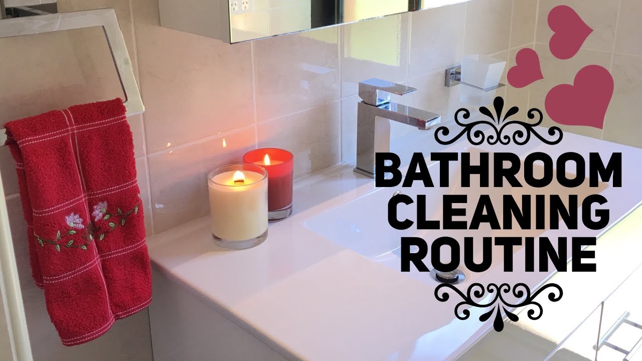 My bathroom cleaning routine 2017 - YouTube