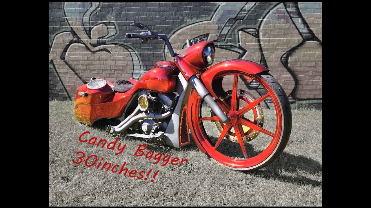 Candy Harley Davidson 30 inch Bagger - YouTube