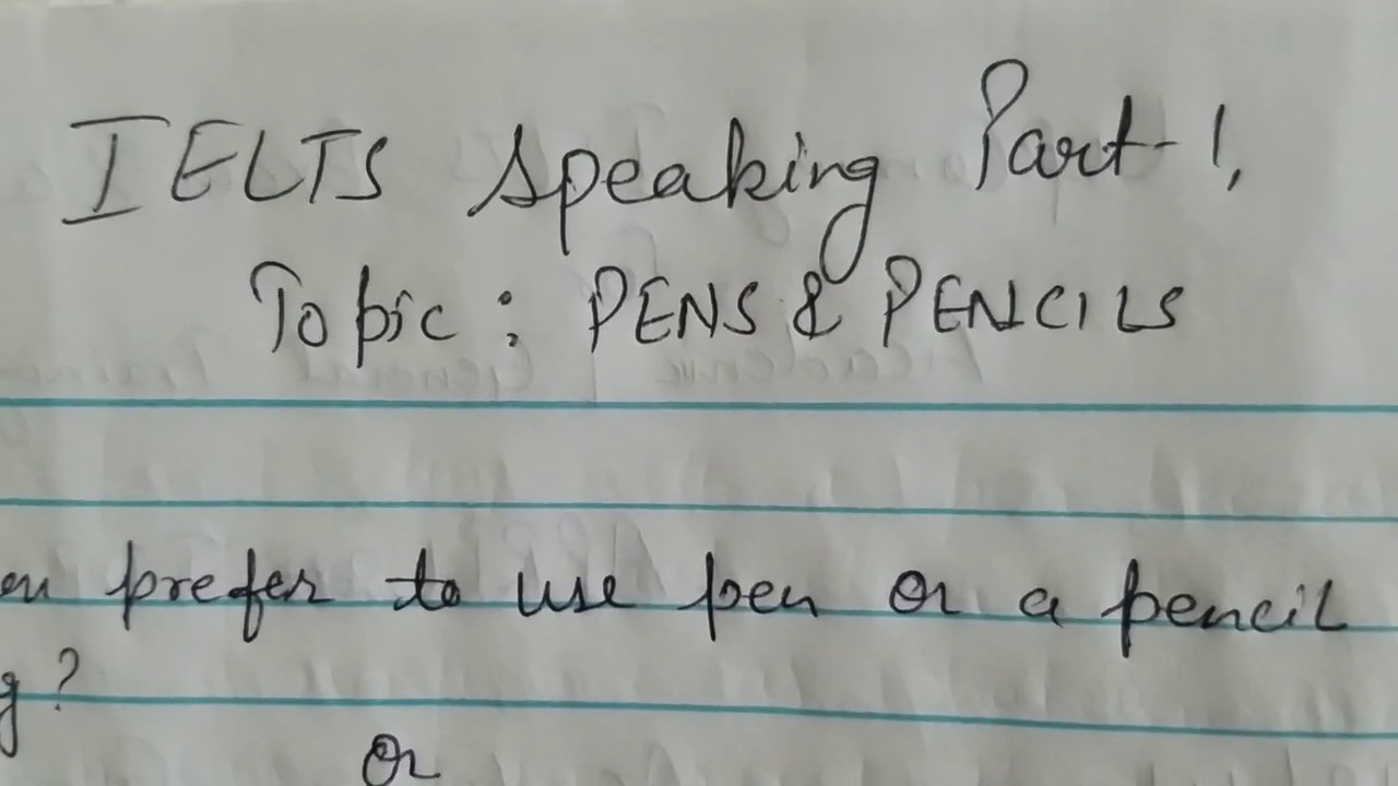Pen or A Pencil | Lock down | Speaking Practice | Question with Answers ...