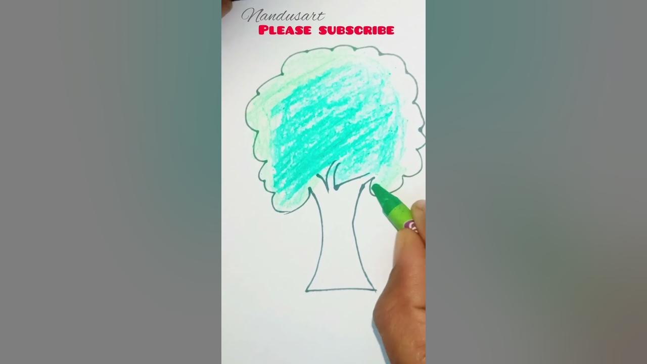How to draw Simple Tree. |Easy way to draw a tree - YouTube