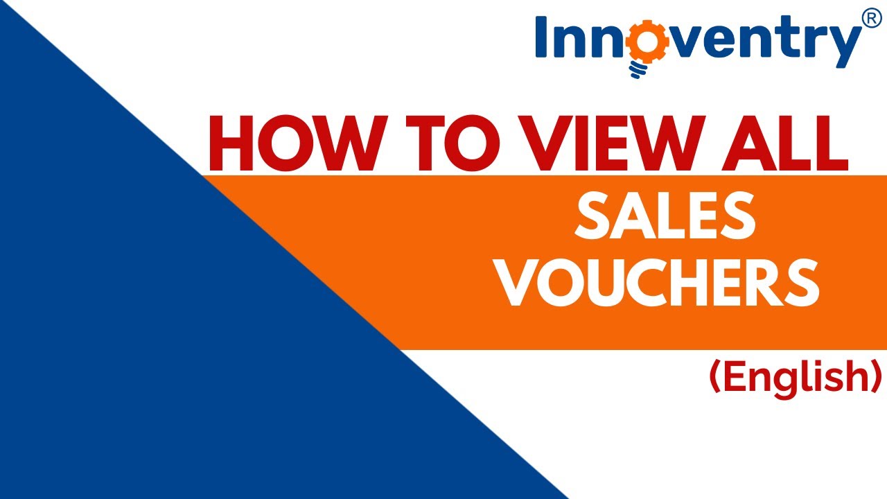 How to view all Sales Vouchers (English) - YouTube