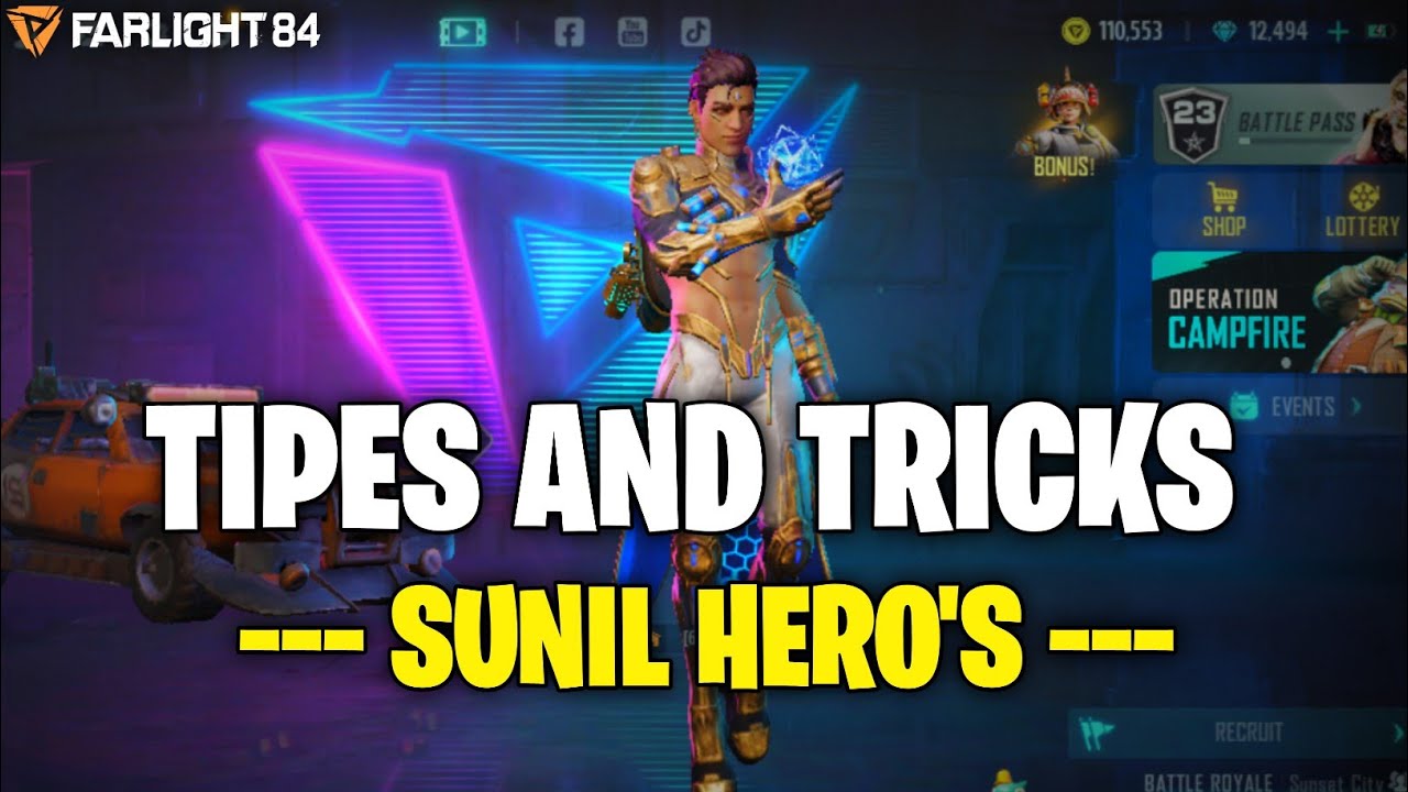 Farlight84 Sunil Hero's Tipes And Tricks 💥 || Farlight84 Tipes And Tricks 🔔 || Farlight84 ...