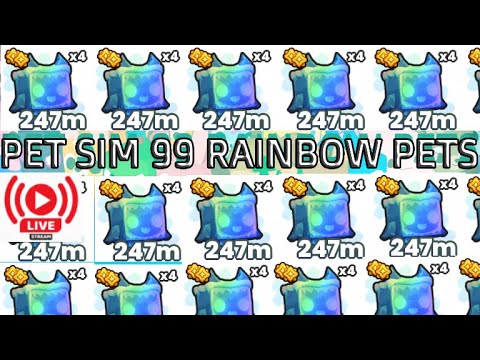 🔴 LIVE Pet Simulator 99 RAINBOW PETS Giveaway #roblox #petsim99 # ...