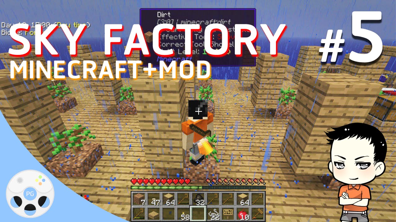 Minecraft Sky Factory #5 - แตงโมสี่เหลี่ยม กับ น้องเหมียวขอฝน - YouTube
