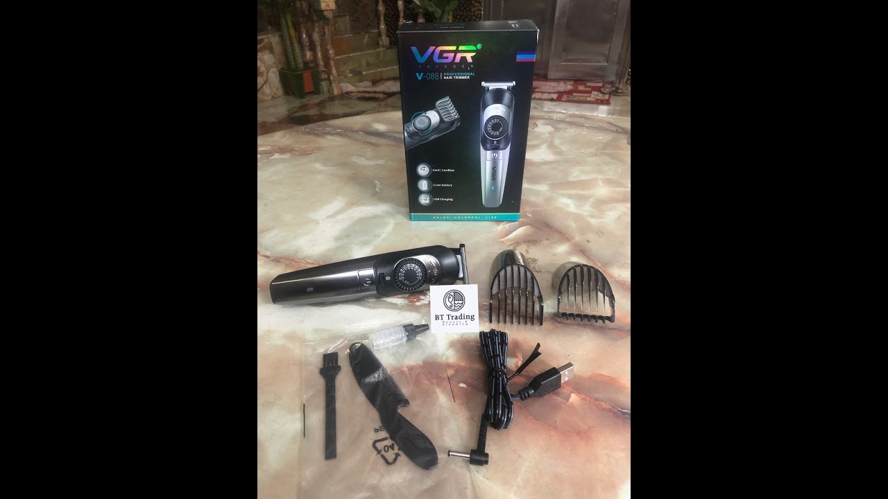 VGR V-080 Professional Gear Adjustable Comb Hair & Beard Trimmer- AC/DC ...