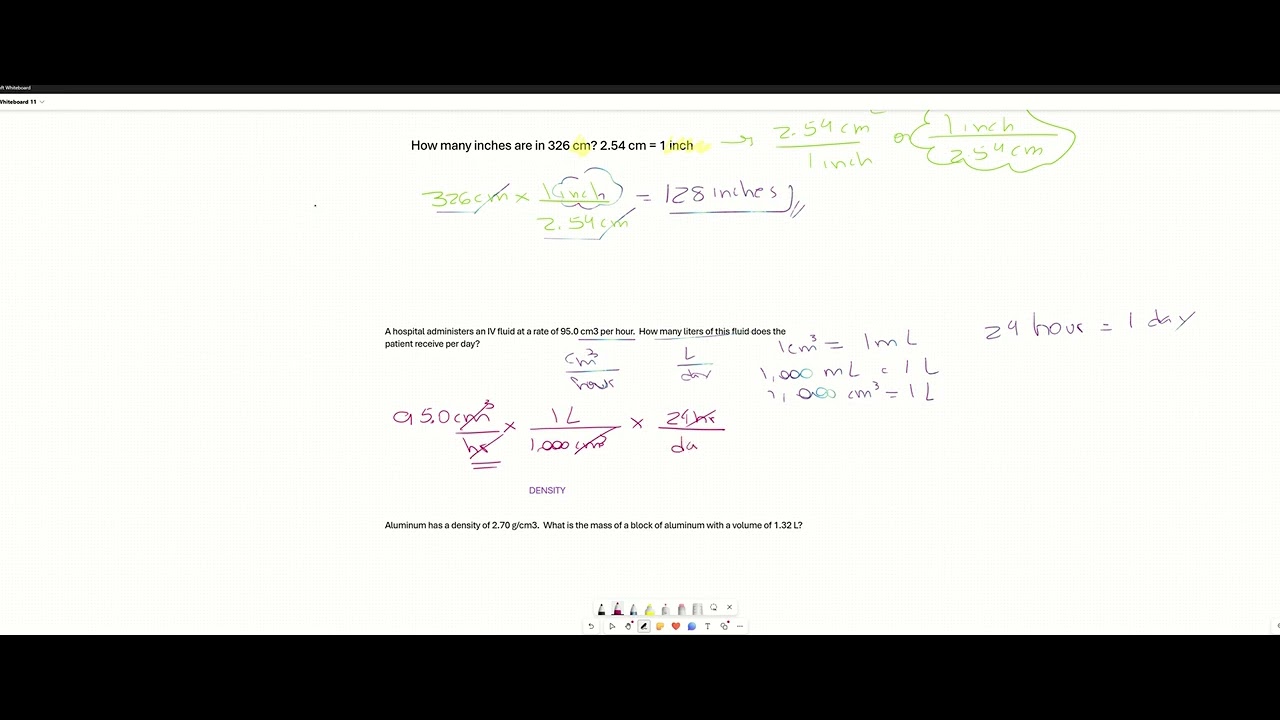 Unit conversion and density practice - YouTube