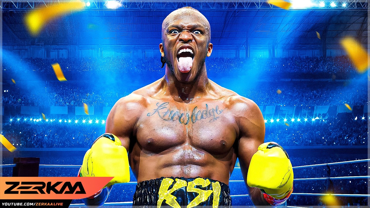ZERKAA PLAYS KSI BOXING CAREER MODE... (Full Fights) - YouTube