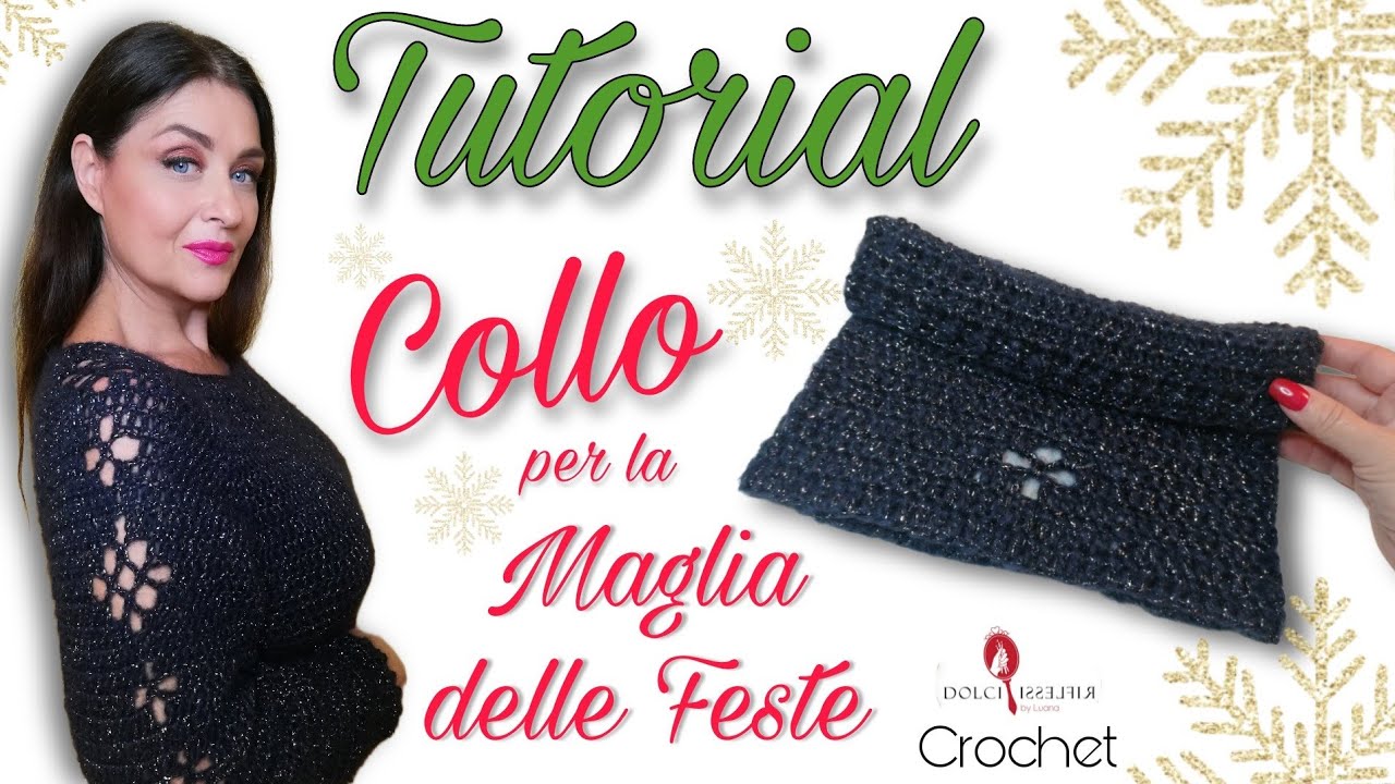 Tutorial Collo delle feste - scaldacollo uncinetto - YouTube
