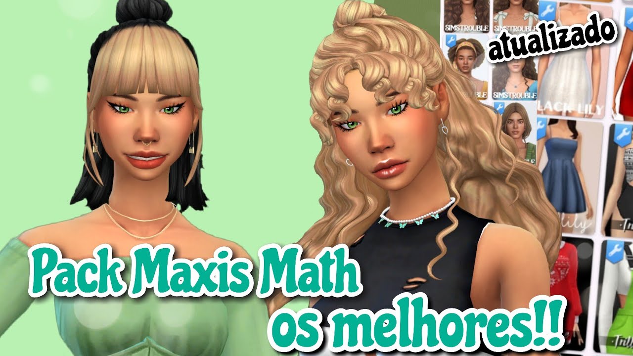 NOVO PACK DE COLEÇÃO em MAXIS MATH FEMININO | Cabelos, Roupas ...