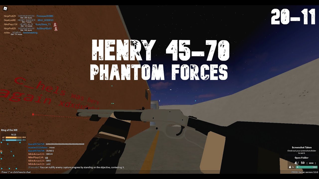 The Powerful Battle Rifle In Phantom Forces.. (Henry 45-70) - YouTube