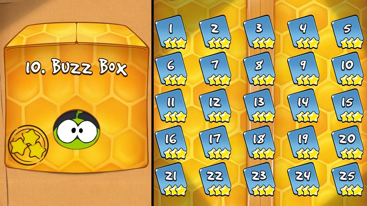 Cut the Rope GOLD - Chapter 10 Buzz Box - All 25 Levels (10-1 to 10-25 ...