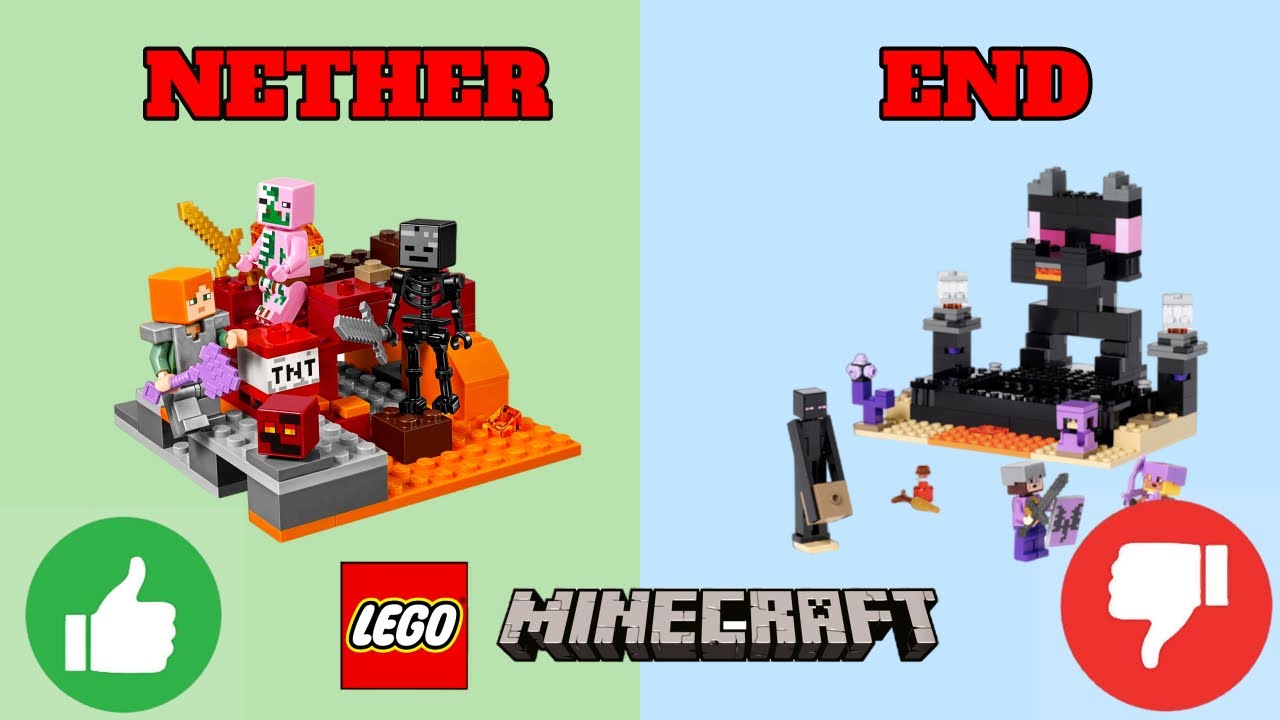 LEGO MINECRAFT END VS NETHER SETS! - YouTube